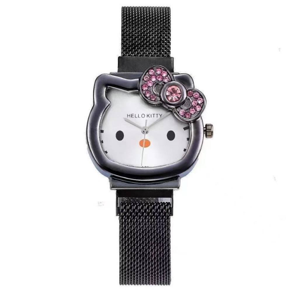 Hello Kitty Watch: Dazzling Mesh Strap Collection - 4 Stunning Colors